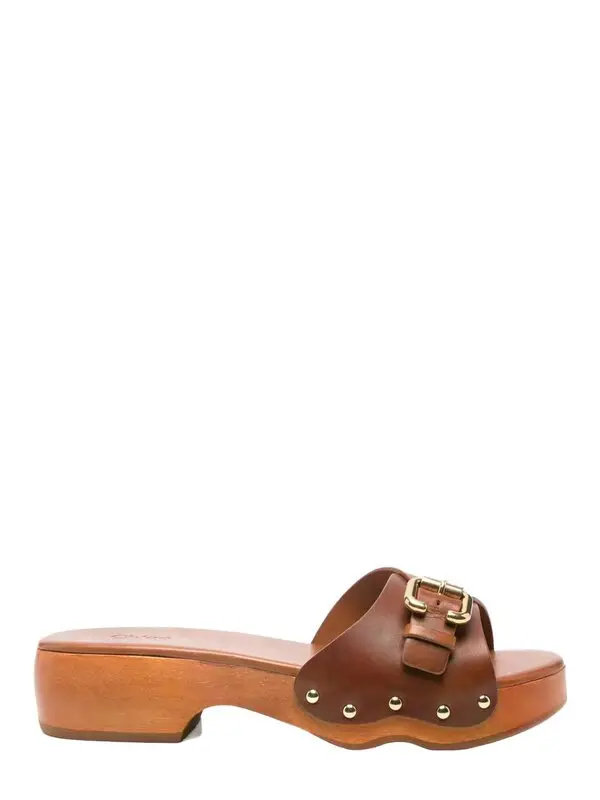 Chloé 40mm Jeanette Slip-on Sandals - Brown