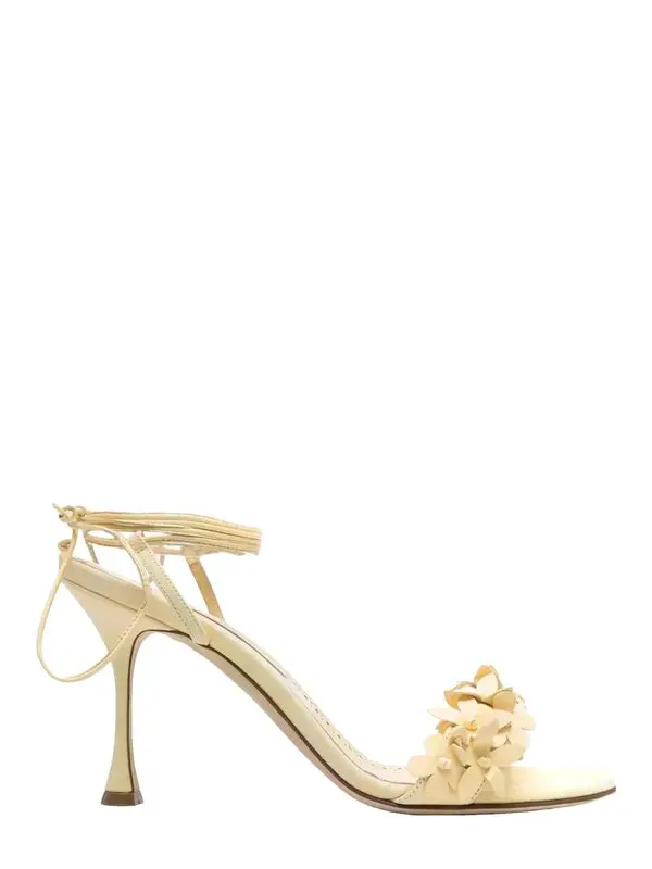 Manolo Blahnik 90mm Anista Heeled Sandals - Yellow