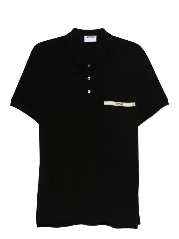 Moschino Logo-print Polo Shirt - Black