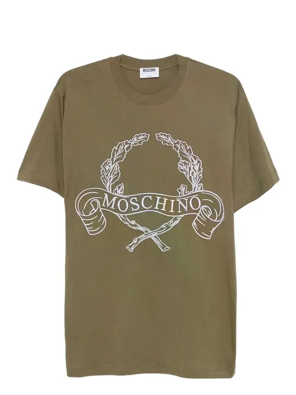 Moschino Laurel Wreath-print T-shirt - Green