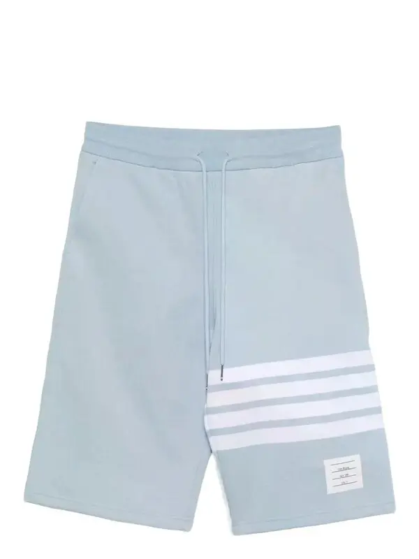 Thom Browne Cotton Track Shorts - Blue