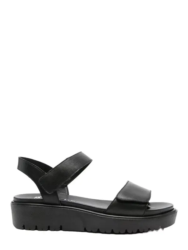 ARA 45mm Adjustable-strap Platform Sandals - Black