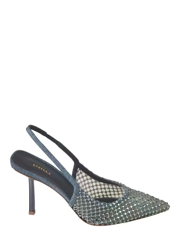 LE SILLA 80mm Crystal-embellished Pumps - Blue