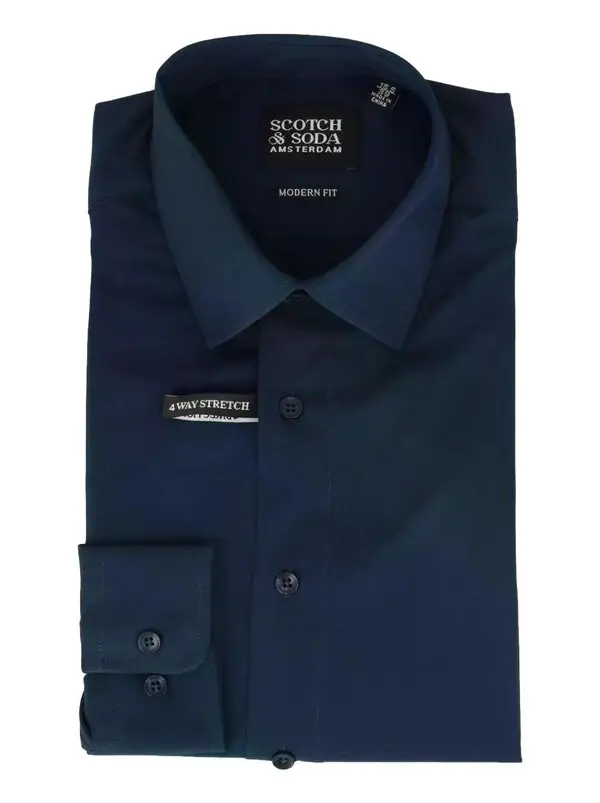 Scotch & Soda Four-way-stretch Shirt - Blue