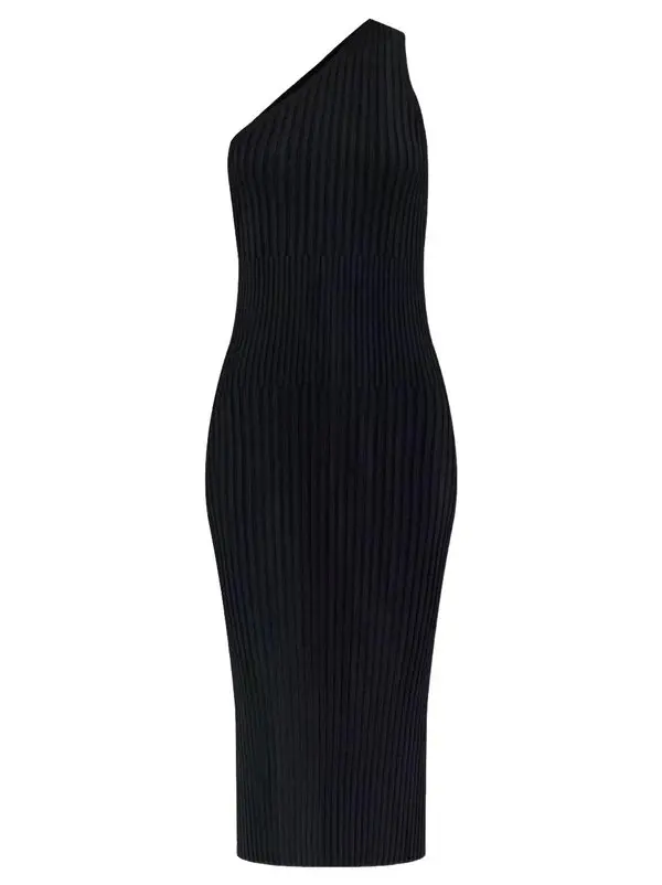 IRO PARIS Kellie One-shoulder Ribbed Midi Dress - Black