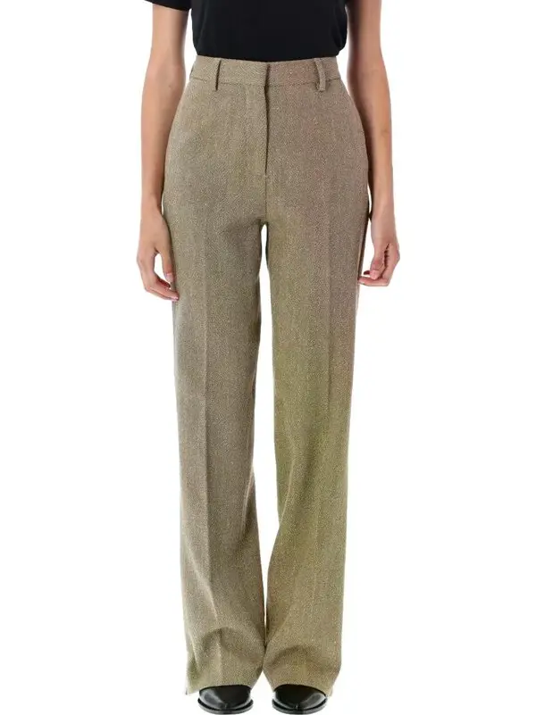 GOLDEN GOOSE Herringbone Trousers - Brown