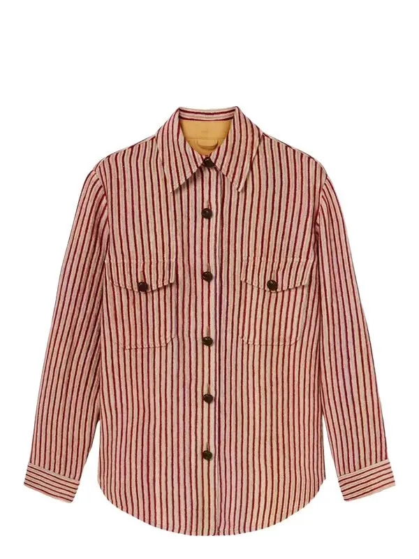 La DoubleJ Striped Button-down Shirt - Neutrals