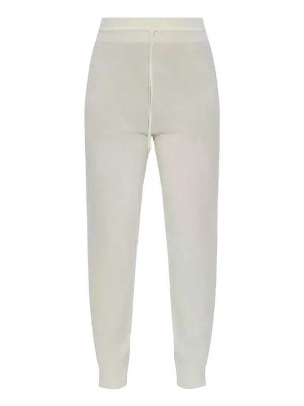 Fabiana Filippi Ribbed-knit Drawstring Trousers - Neutrals