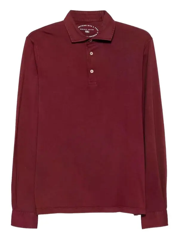 Fedeli Long-sleeve Polo Shirt - Red