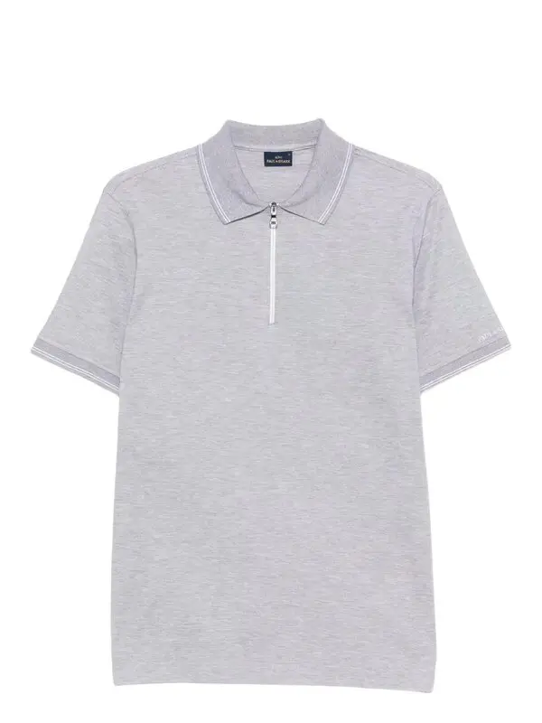 Paul & Shark Short-sleeve Half-zip Polo Shirt - Grey