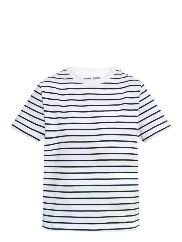 SAMSOE SAMSOE Camino Striped T-shirt - White