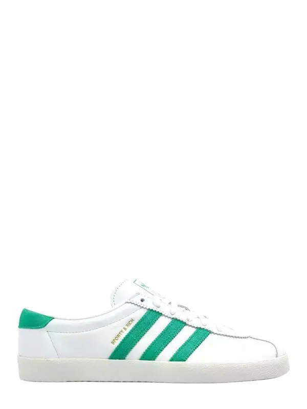 Adidas Leather Three-stripe Trainers - White