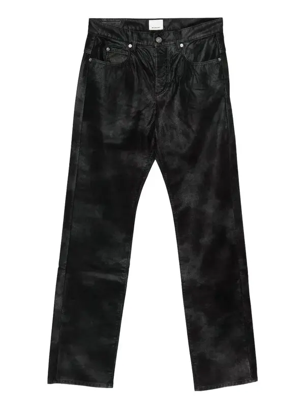 MARANT Kelvina Leather Trousers - Black