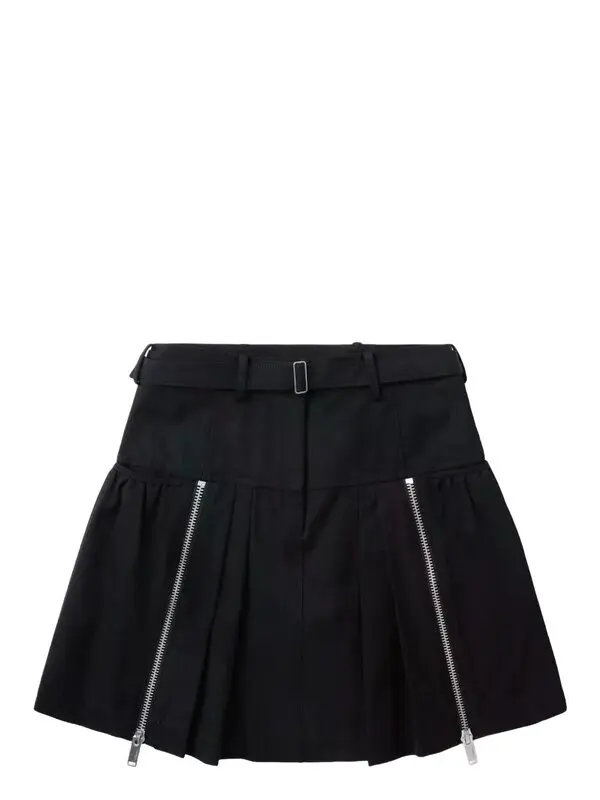 3.1 Phillip Lim Pleated Zip-detail Skirt - Black