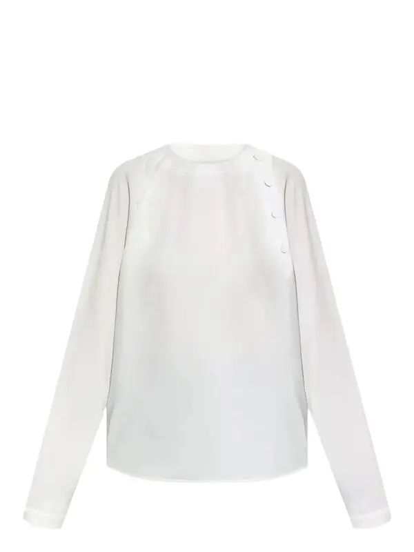 Emporio Armani Button-detail Raglan-sleeves Blouse - White