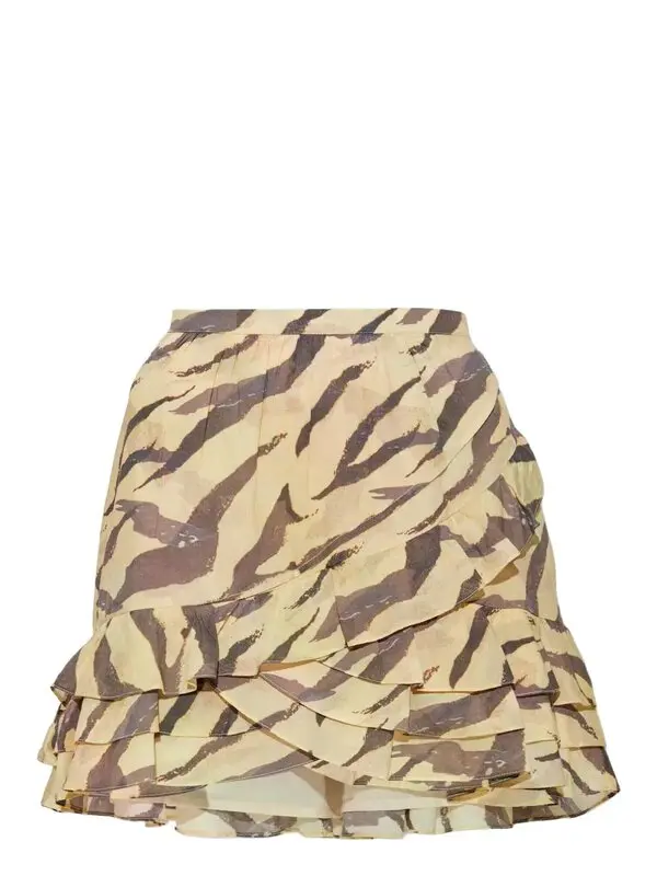 IRO PARIS Dauna Tiger-print Mini Skirt - Yellow