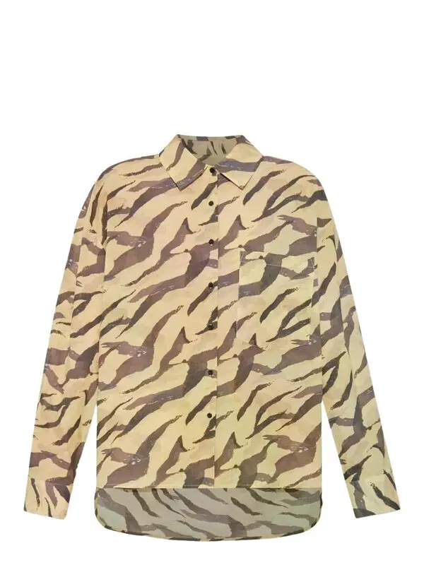 IRO PARIS Deriana Tiger-print Shirt - Yellow