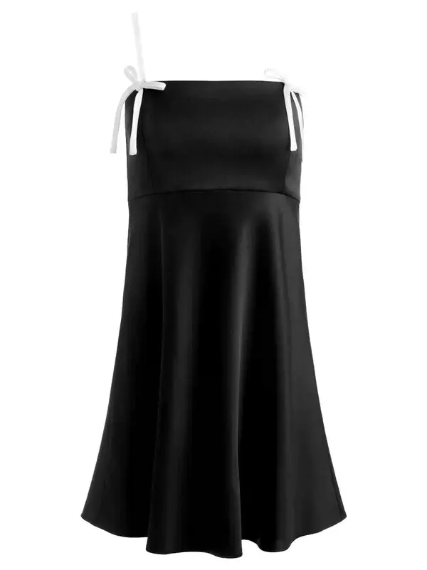 Alice + Olivia Morgan Bow-detail Mini Dress - Black