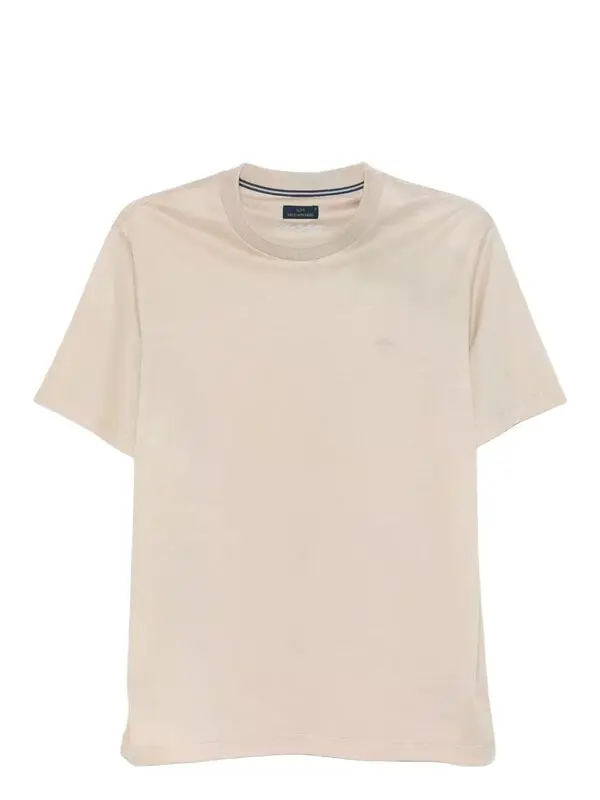 Paul & Shark Crew-neck Cotton T-shirt - Neutrals