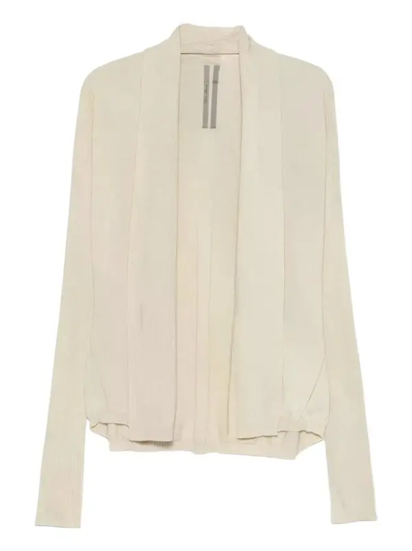 Rick Owens Ribbed Open-front Cardigan - Neutrals