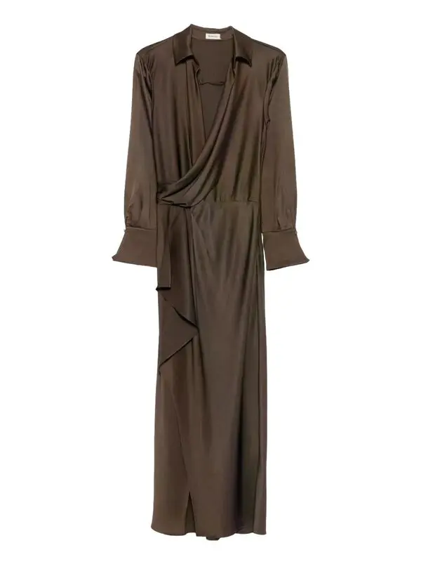 Simkhai Maxi Wrap-front Dress - Brown