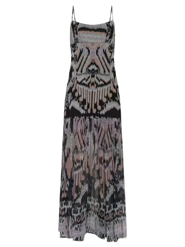 Ulla Johnson Graphic-print Tiered Dress - Black