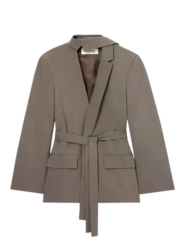 RÓHE Belted Blazer - Brown