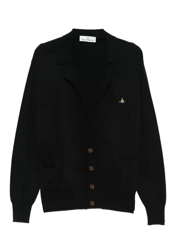 VIVIENNE WESTWOOD Orb-embellished Cardigan - Black
