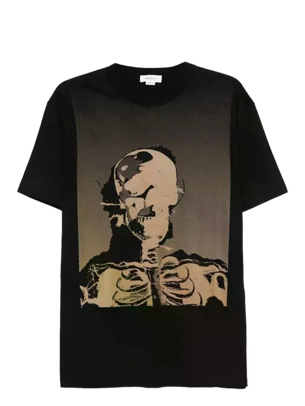 Alexander McQueen Skeleton-print Cotton T-shirt - Black