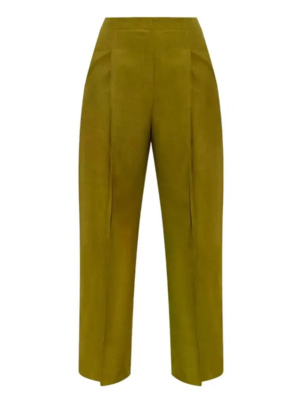 Theory Pleat-detail Trousers - Green