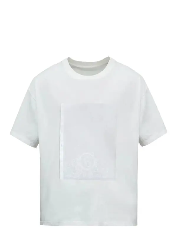 MAISON MARGIELA Graphic-panelled T-shirt - White