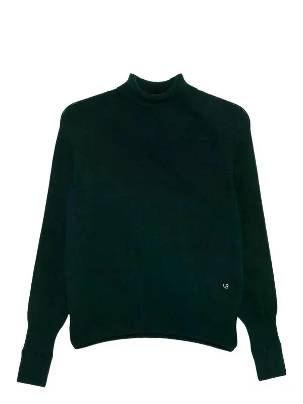 Victoria Beckham High-neck Wool Jumper - Green