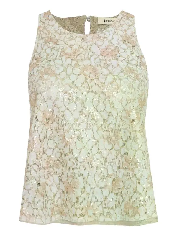 LETHICIA BRONSTEIN Sequin-embellished Top - Neutrals