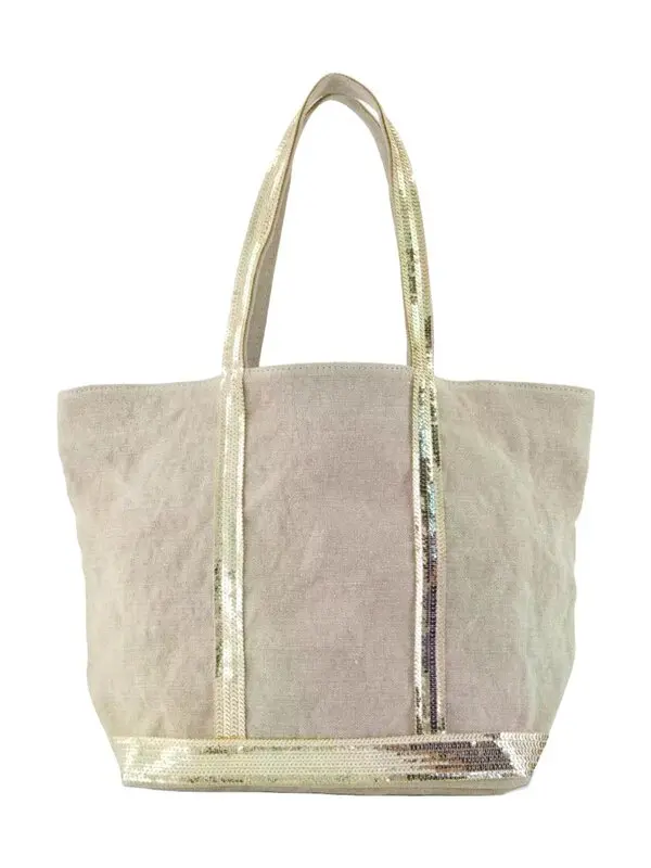 Vanessa Bruno Sequin-trimmed Tote Bag - Neutrals
