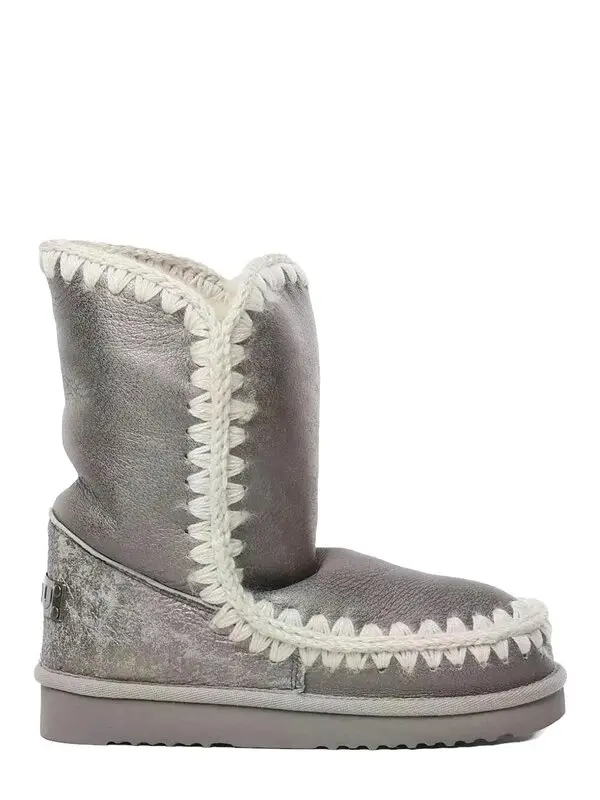 Mou Eskimo 24 Crochet-detail Boots - Grey