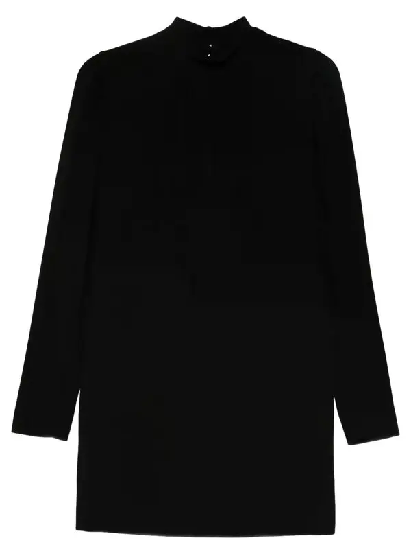 Max Mara High-neck Long-sleeve Dress - Black