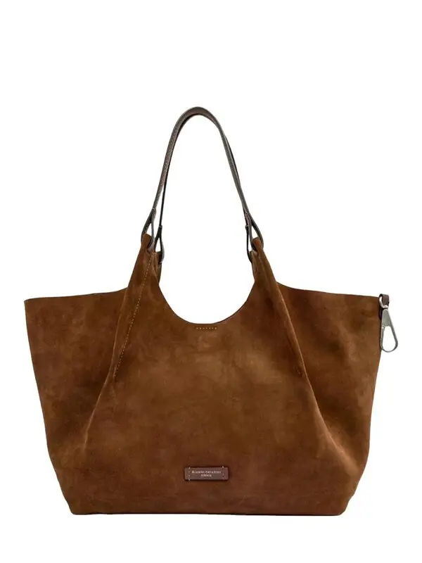 GIANNI CHIARINI Suede Leather Shoulder Bag - Brown