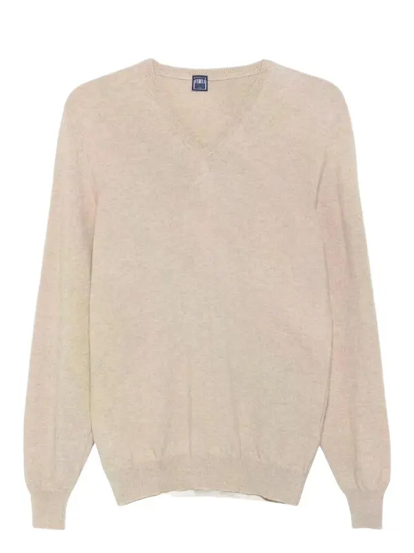 Fedeli V-neck Cashmere Sweater - Neutrals