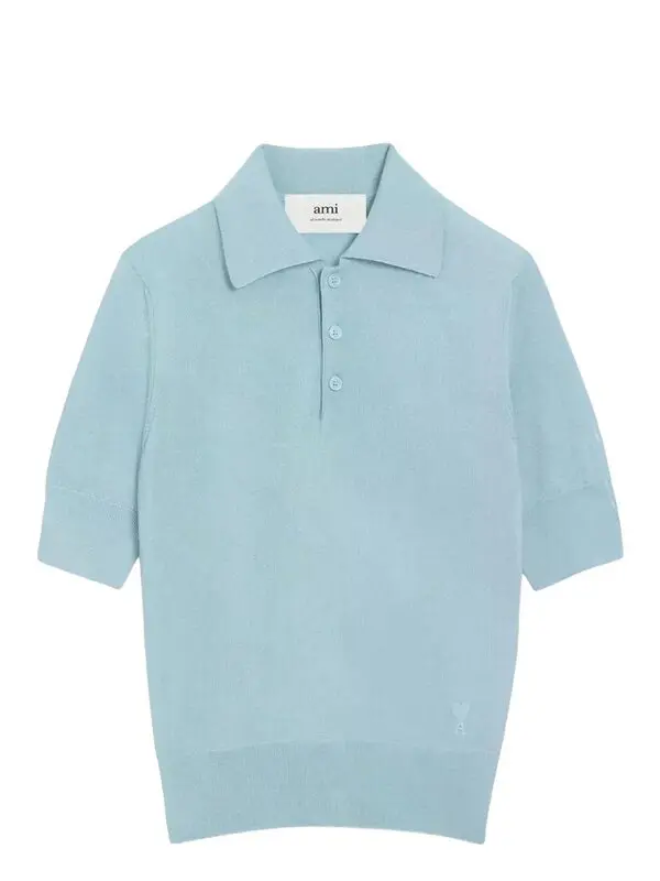 Ami De Coeur Wool Polo Shirt - Blue