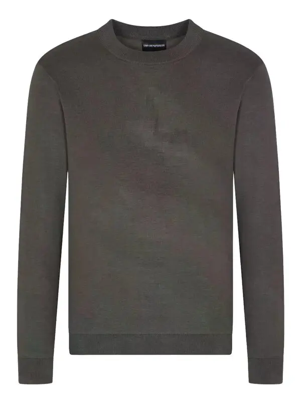 Emporio Armani Crew-neck Wool Sweater - Black