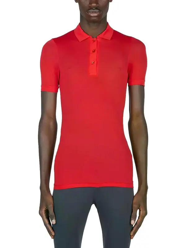Raf Simons Buttoned Polo Shirt - Red