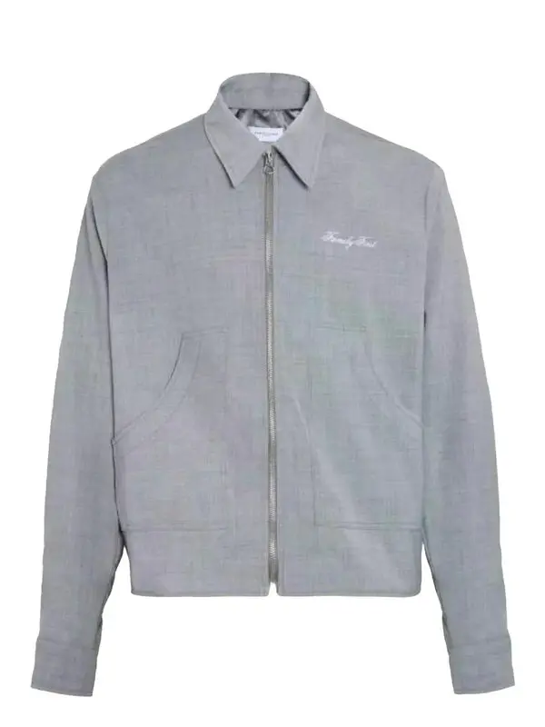FAMILY FIRST Embroidered Zip-up Jacket - Grey