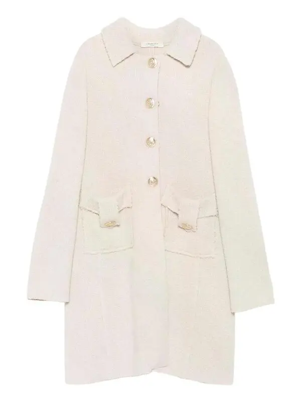 CHARLOTT Single-breasted Flap-pocket Coat - Neutrals