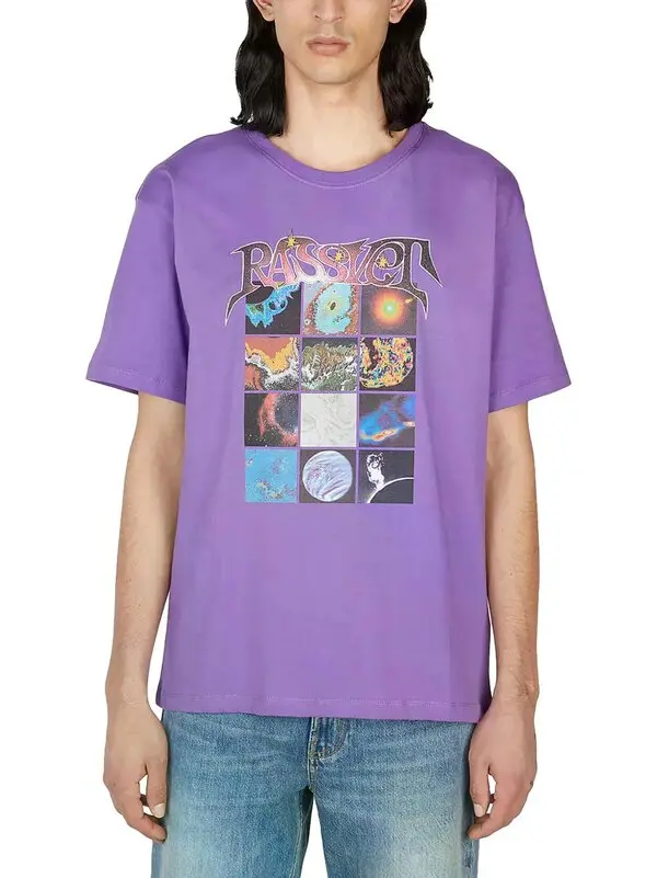 RASSVET Crew-neck Printed T-shirt - Purple