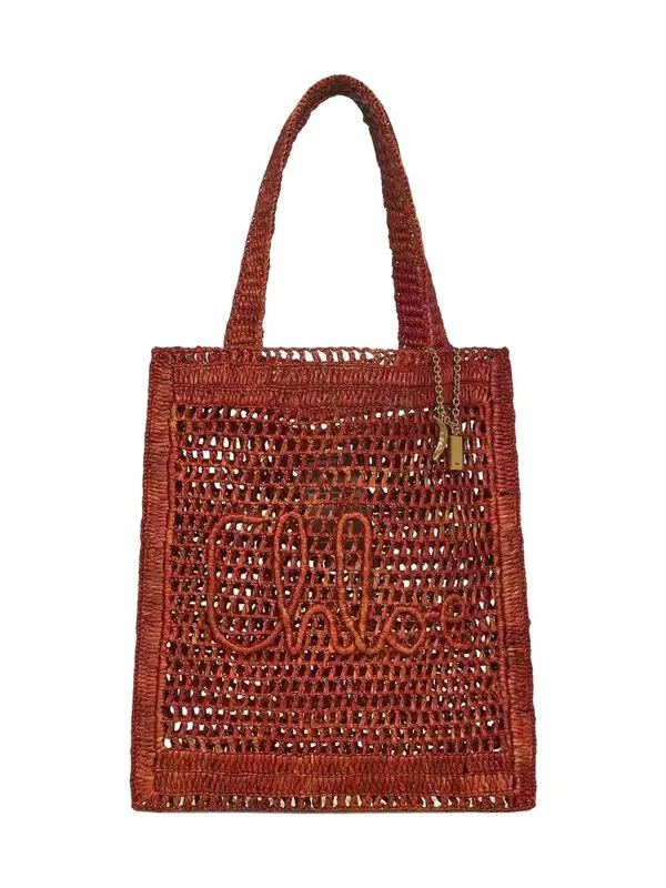 Chloé Raffia Tote Bag - Brown