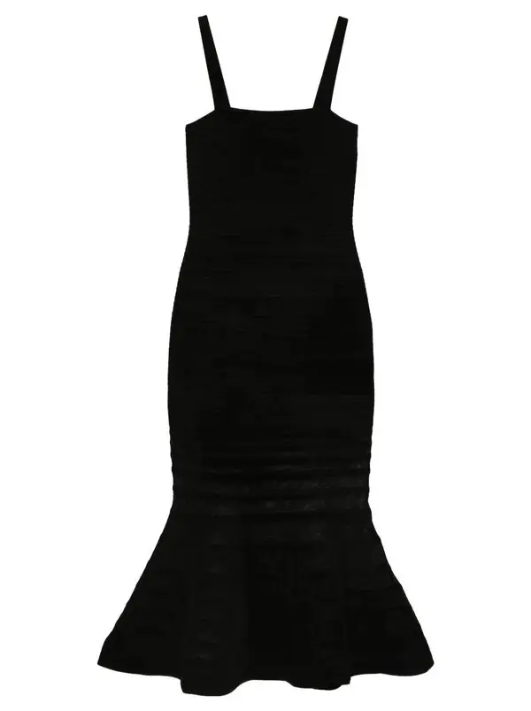 Simkhai Vallarie Ribbed Midi Dress - Black