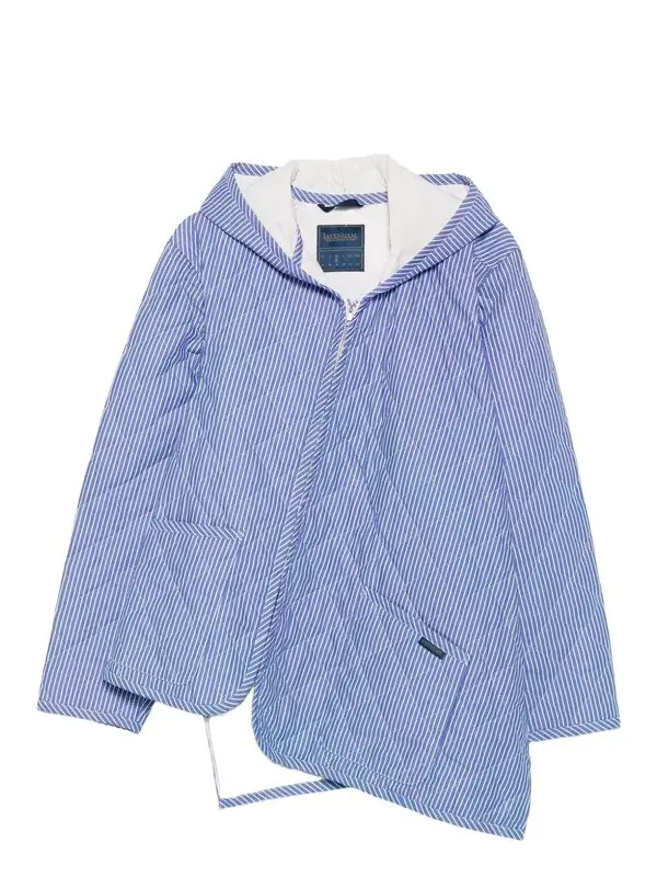 Comme Des Garçons Striped Quilted Jacket - Blue