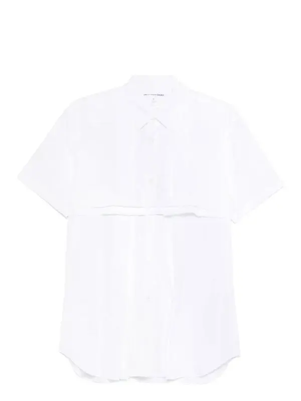Comme Des Garçons Short-sleeve Cotton Shirt - White