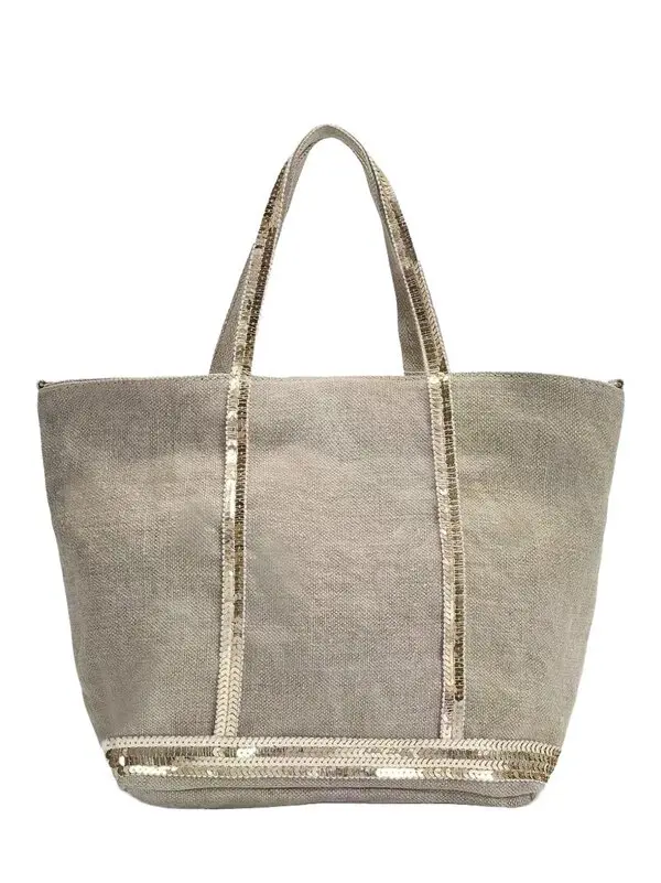 Vanessa Bruno Sequin-trimmed Linen Tote - Neutrals
