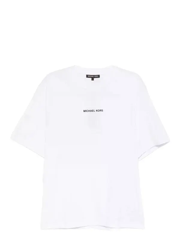 Michael Kors Logo-embroidered Cotton T-shirt - White